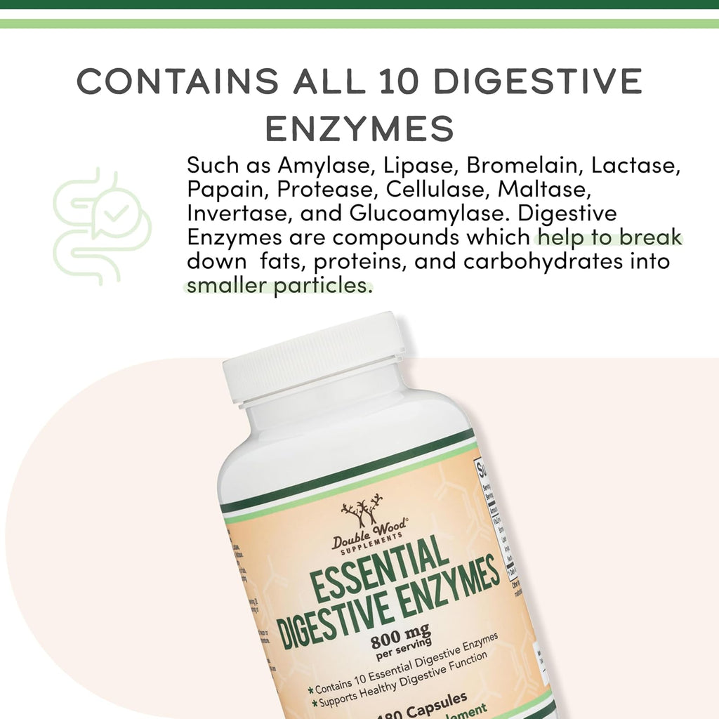 800 mg digestive enzymes capsules