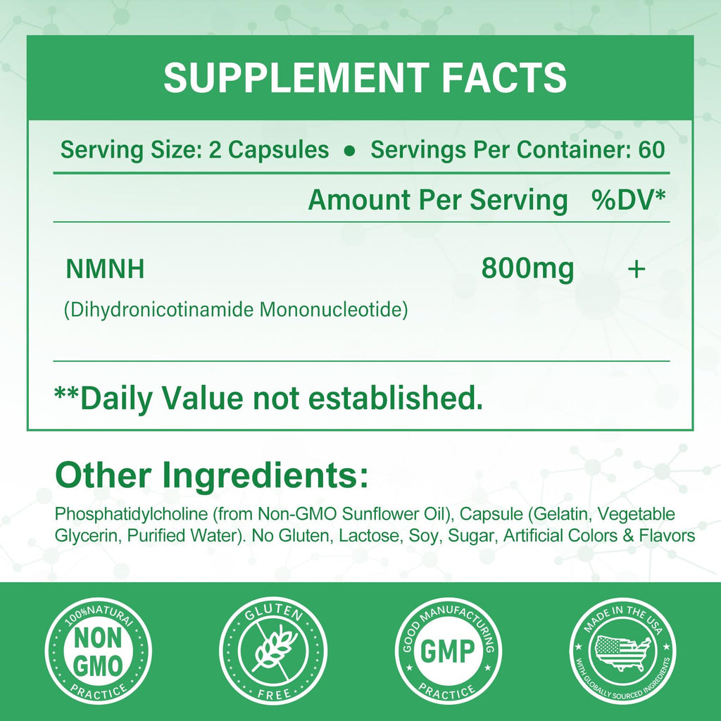 800 mg dihydronicotinamide supplement