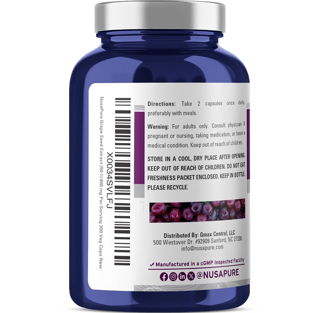800 mg grape seed antioxidant support