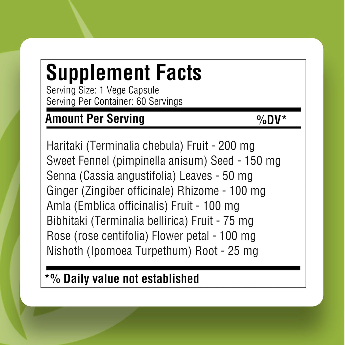 800 mg herbal blend for wellness