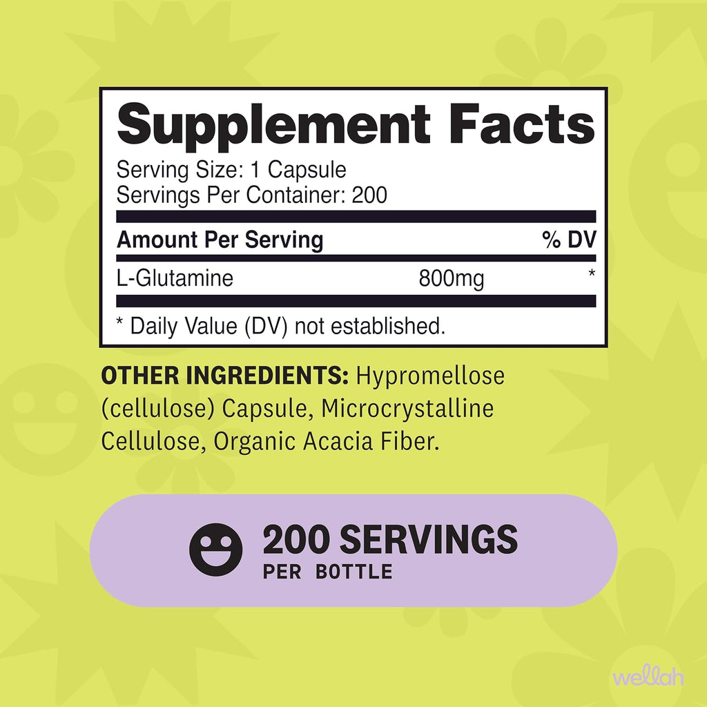 800 mg L-Glutamine for workout recovery