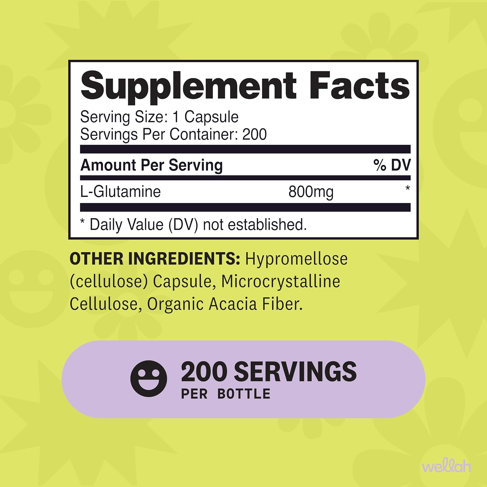 800 mg L-Glutamine for workout recovery