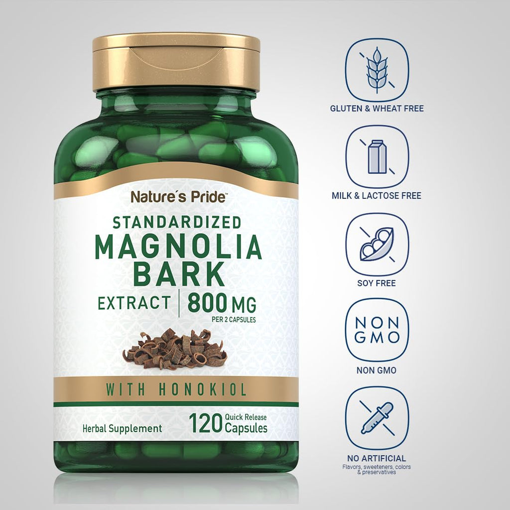 800 mg Magnolia Bark for relaxation