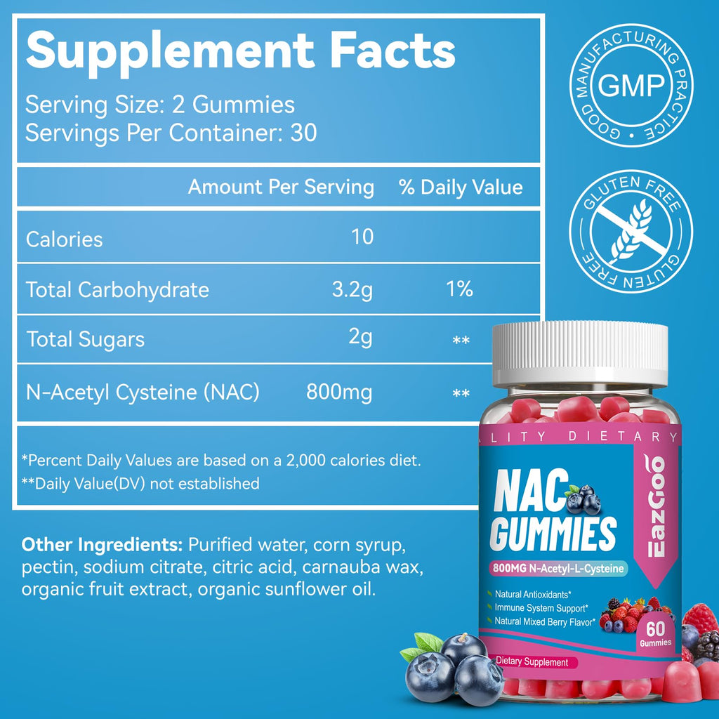 800 mg NAC gummies for wellness