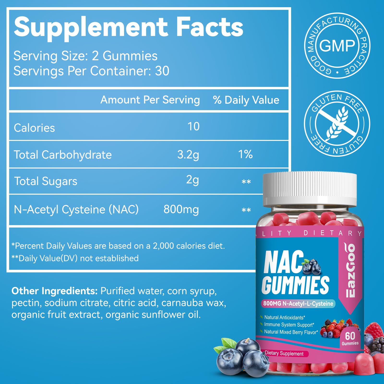 800 mg NAC gummies for wellness