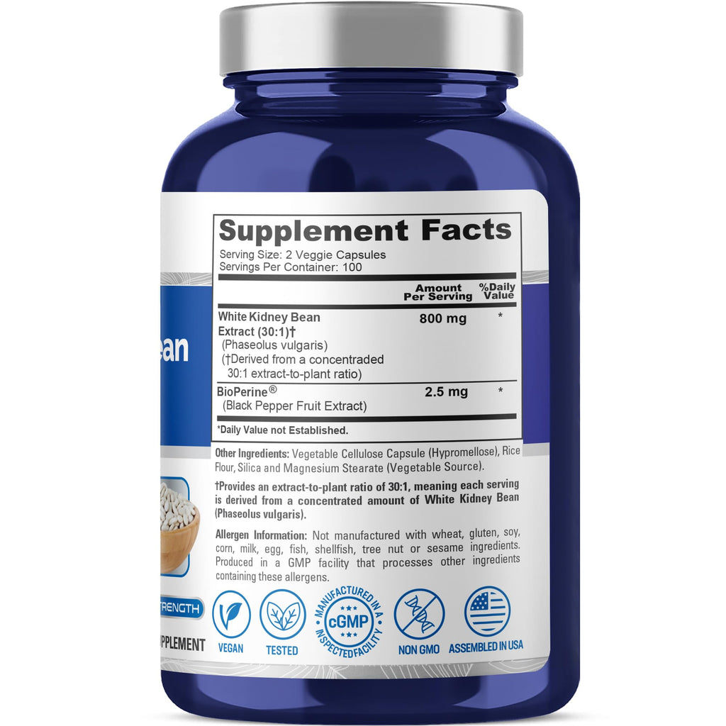 800 mg white kidney beans capsules