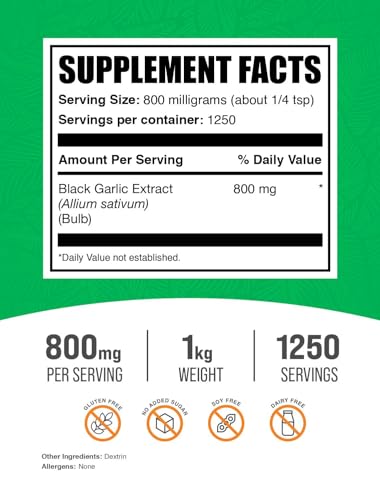 800mg garlic per serving