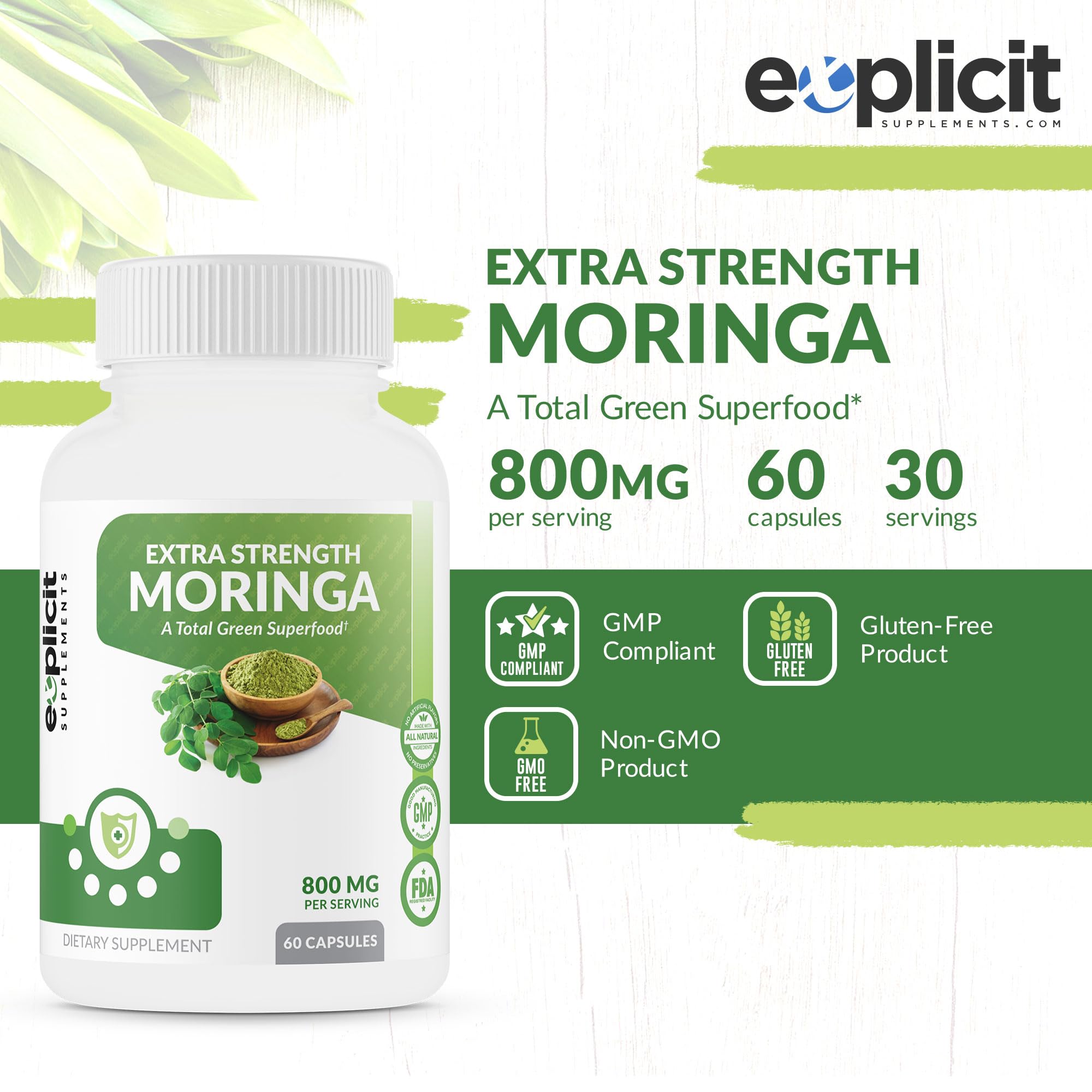 800mg moringa oleifera superfood benefits