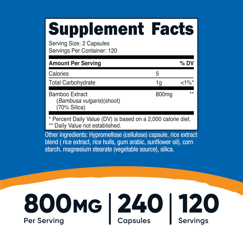 800mg serving of bamboo extract