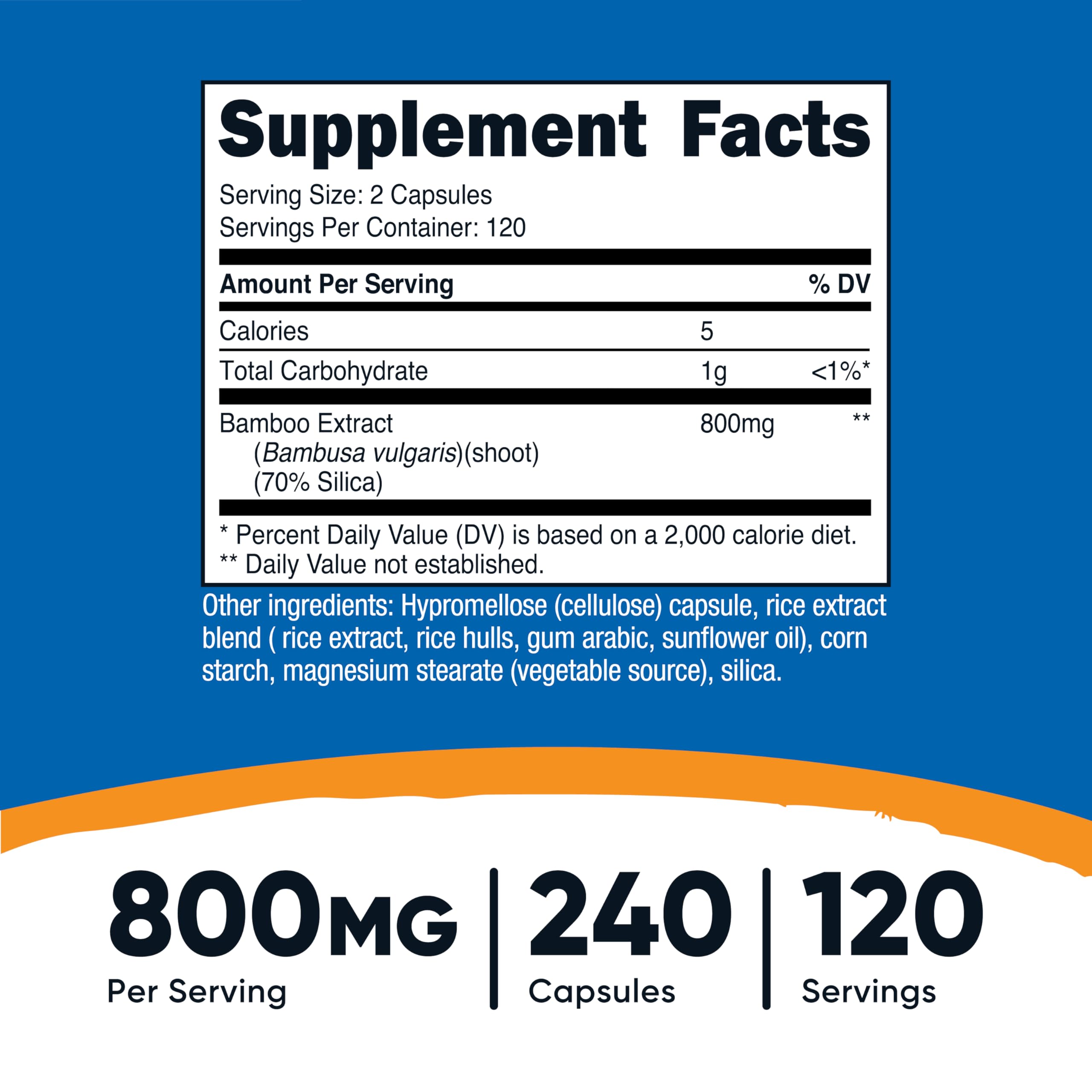 800mg serving of bamboo extract