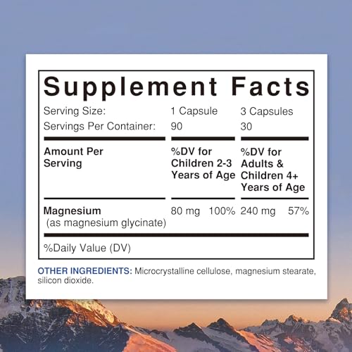 80mg elemental magnesium per capsule
