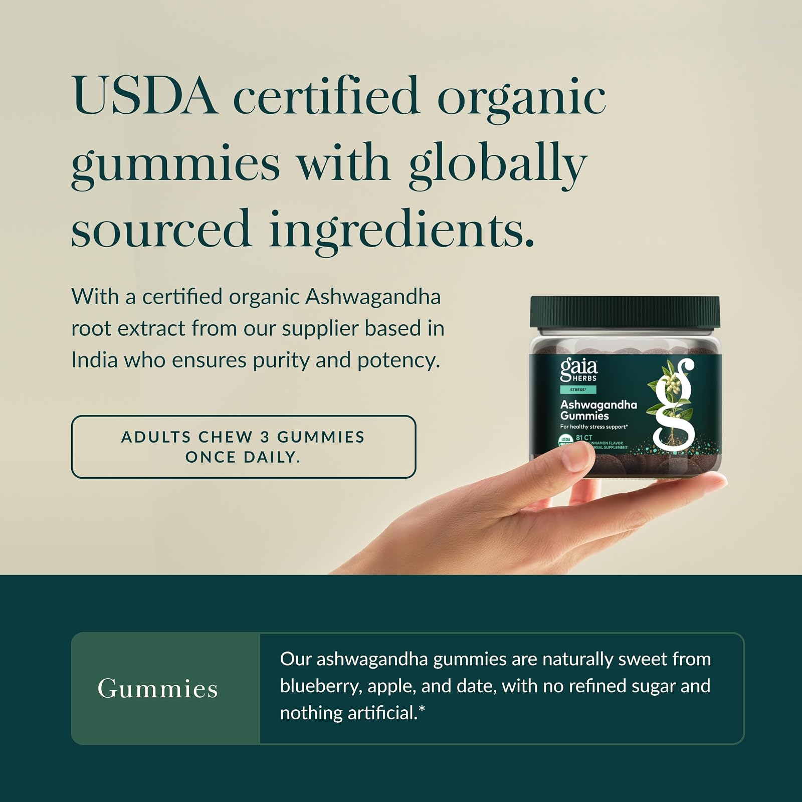 81 count ashwagandha gummies for daily wellness