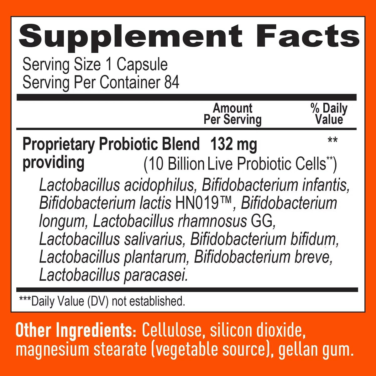 84 capsules for gut health