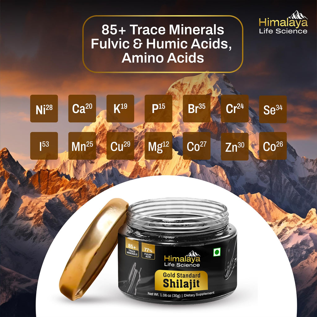 85+ minerals in shilajit resin