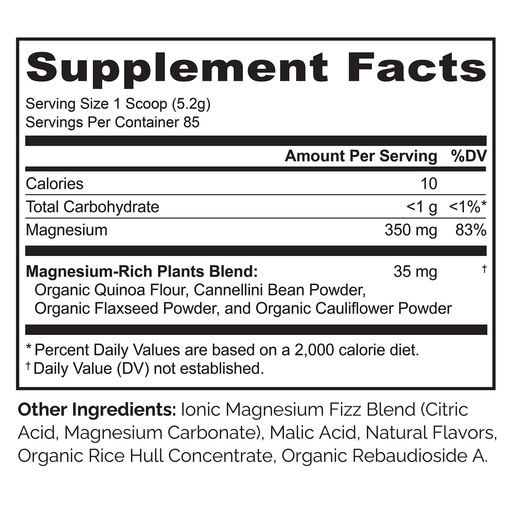 85 servings of magnesium for daily wellness
