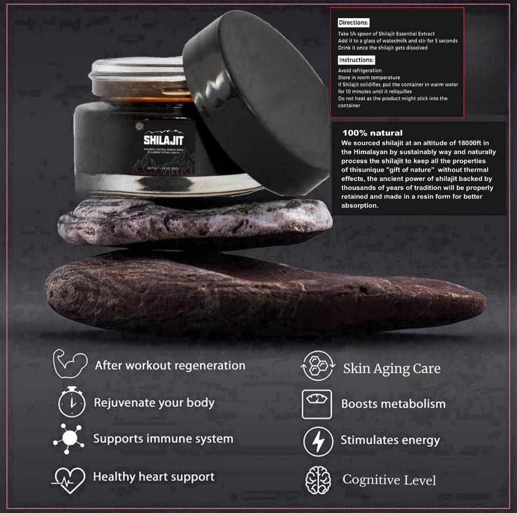 85+ trace minerals in shilajit