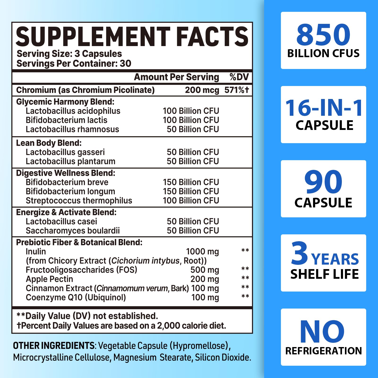 850 billion CFU men's probiotics