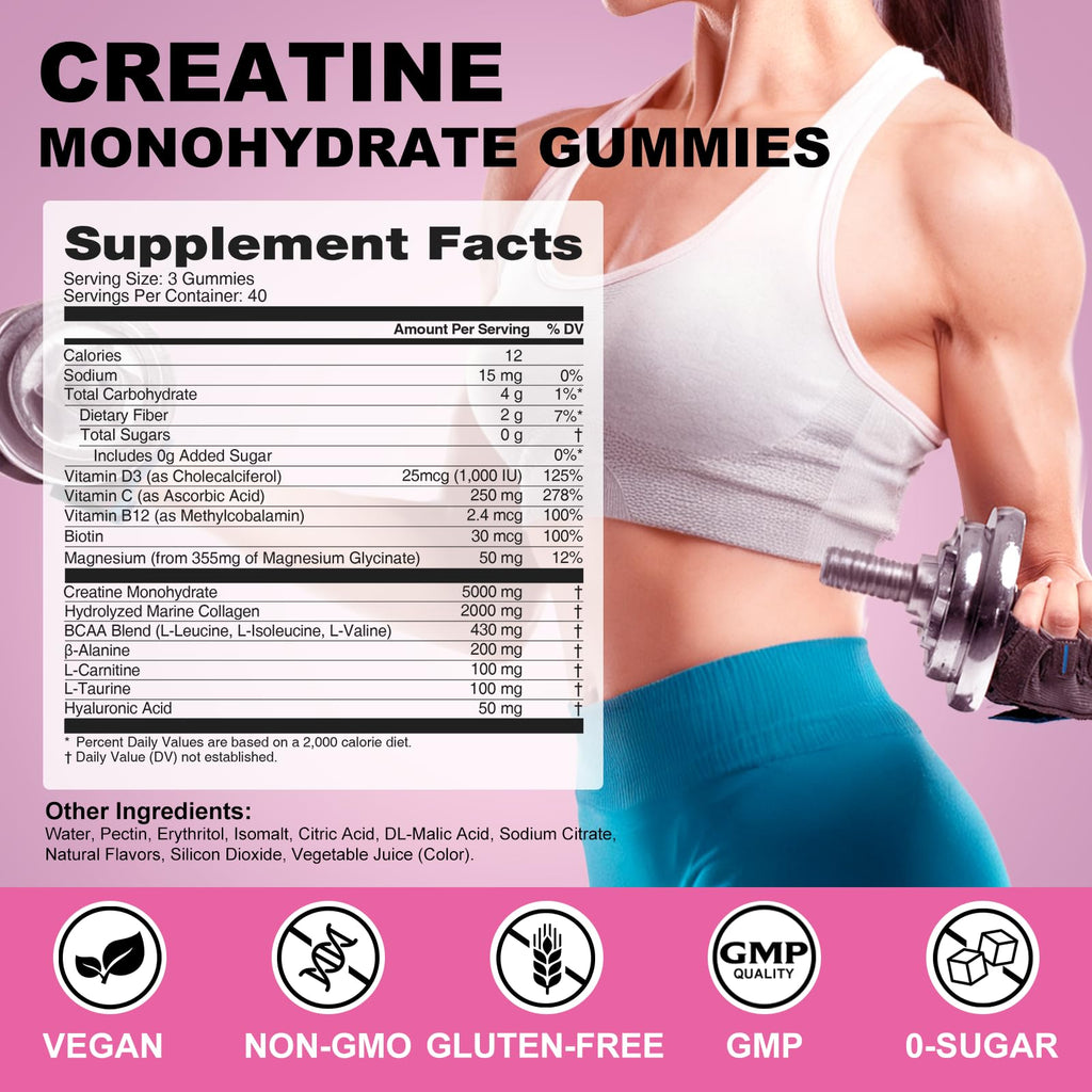 8500 mg creatine gummies for muscle growth