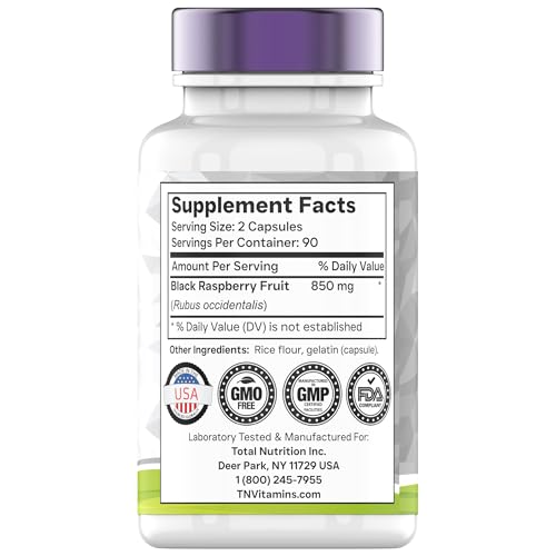 850mg black raspberry capsules benefits