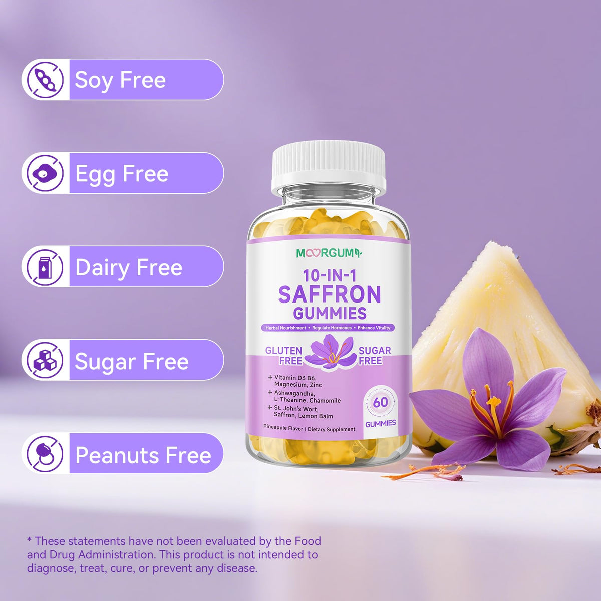 88.5 mg saffron gummies for energy