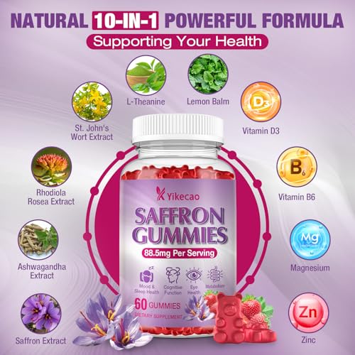 88.5 mg saffron gummies for stress relief