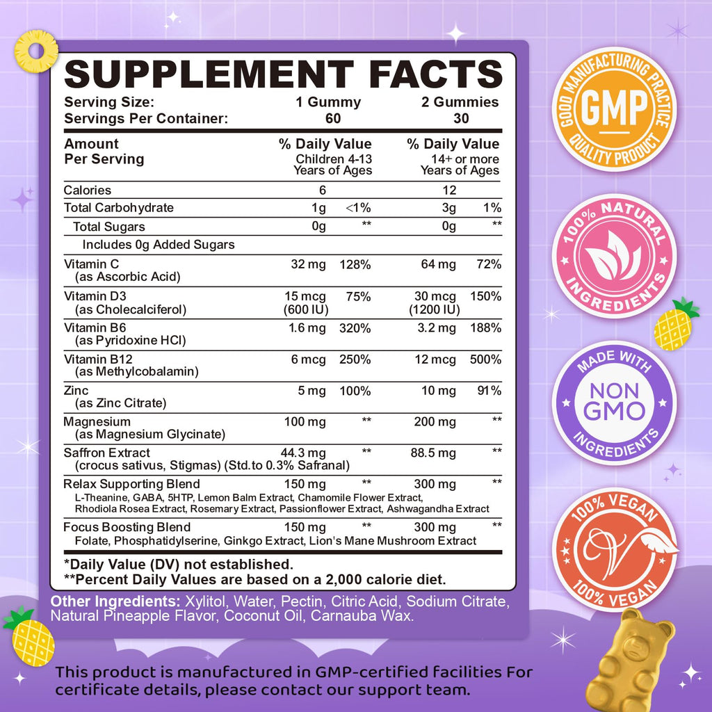 88.5 mg saffron multivitamin benefits