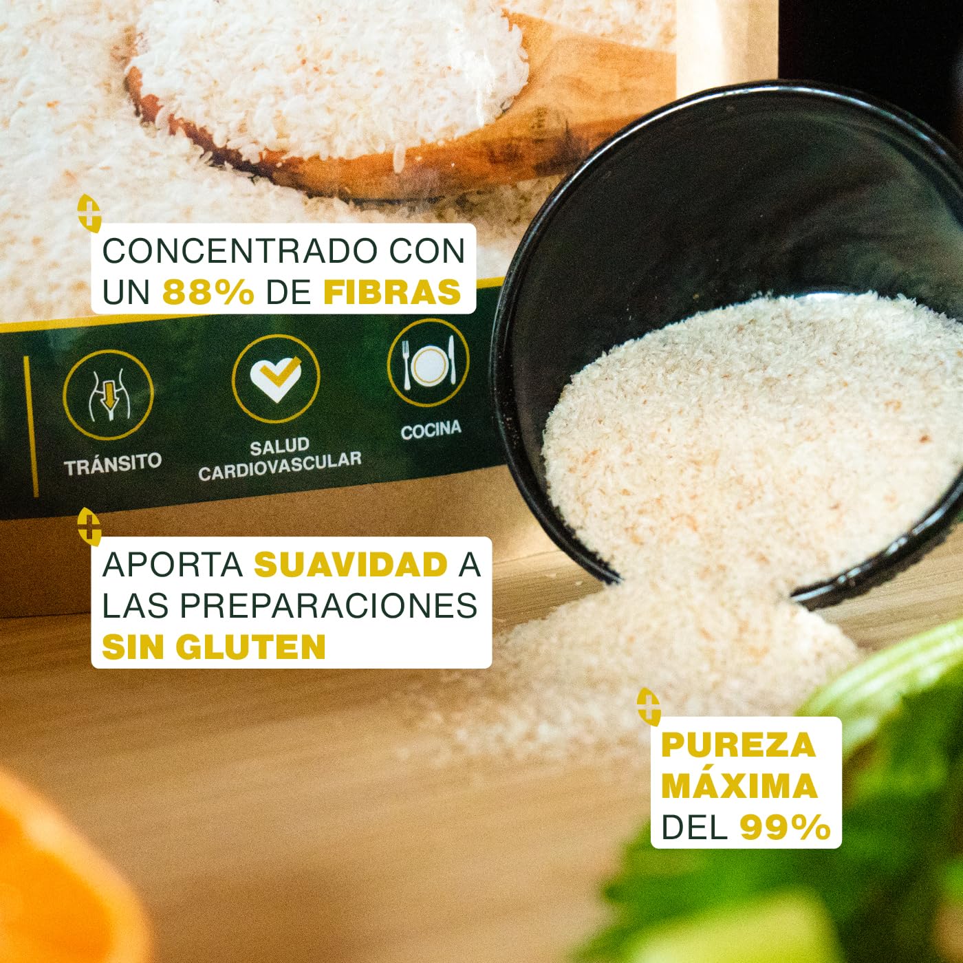 88% fiber content psyllium husk