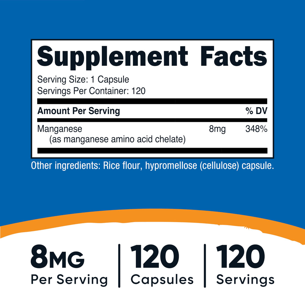 8mg manganese for optimal health