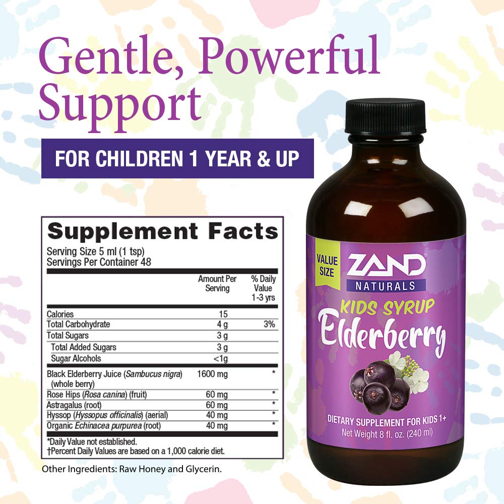 8oz elderberry syrup bottle for kids