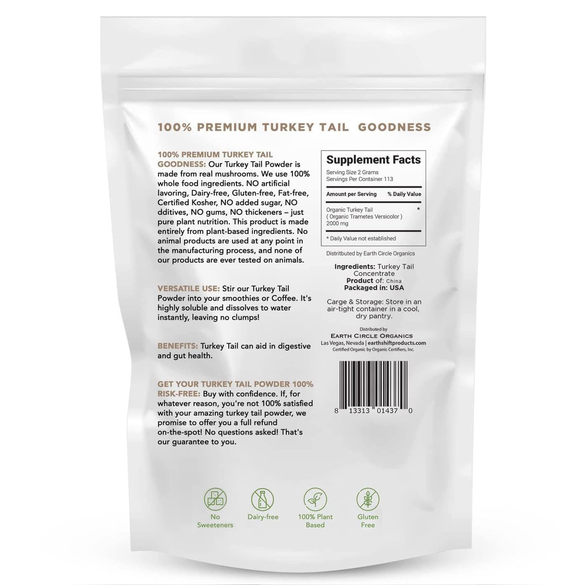 8oz turkey tail mushroom benefits