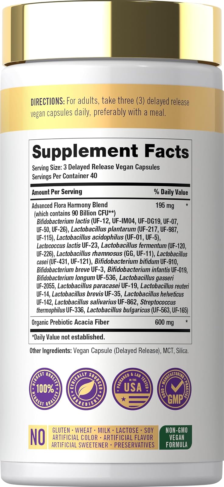 90 billion CFU probiotic capsules