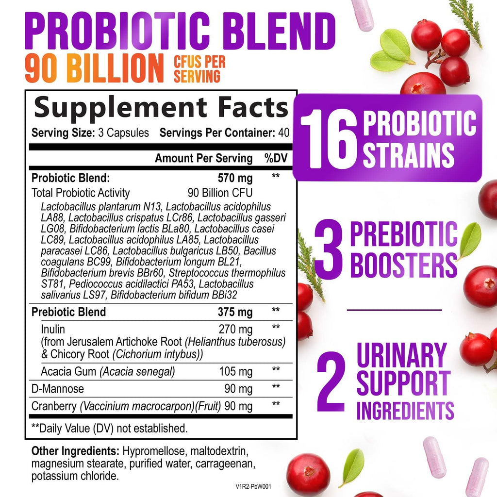 90 billion CFU probiotic capsules