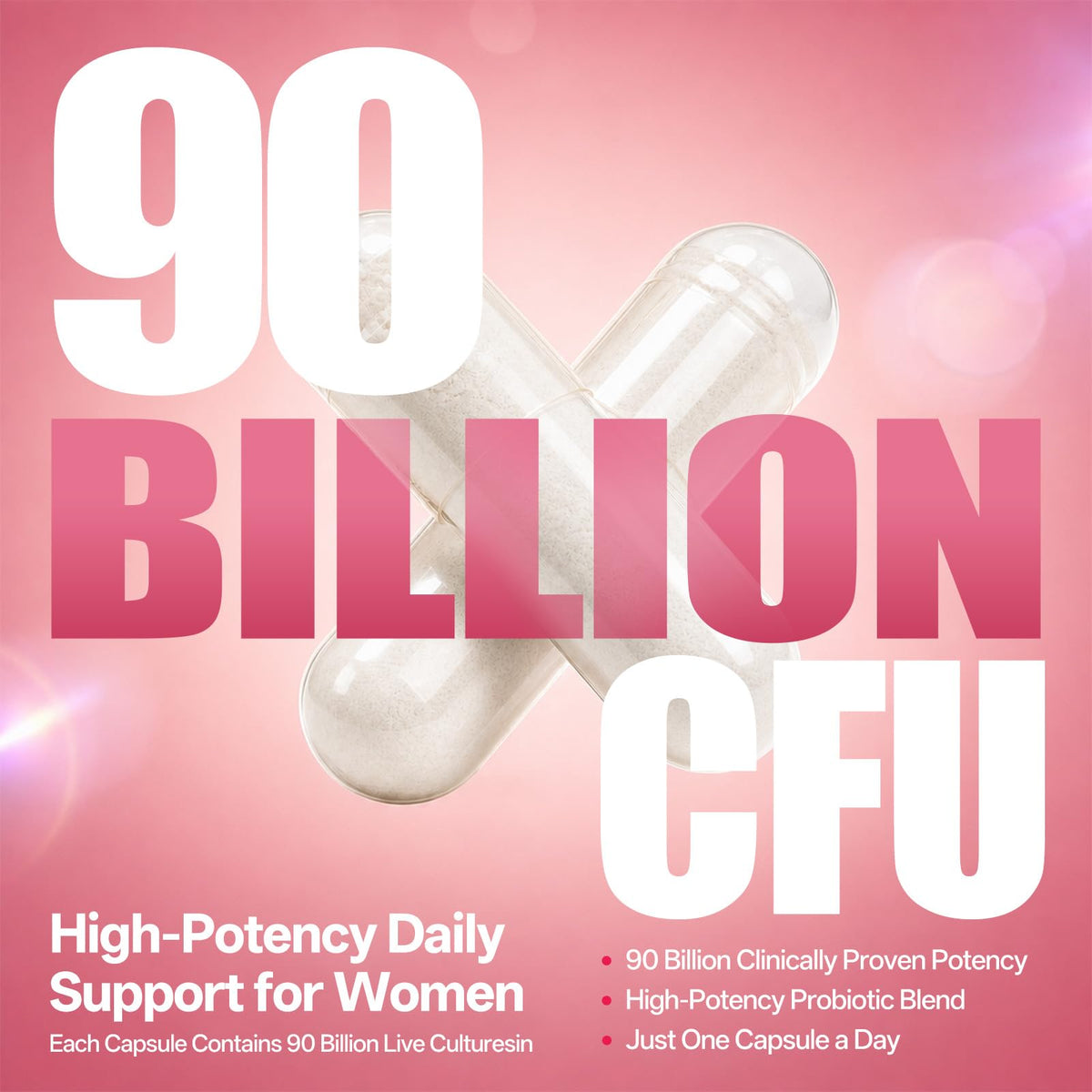 90 billion CFU probiotic capsules