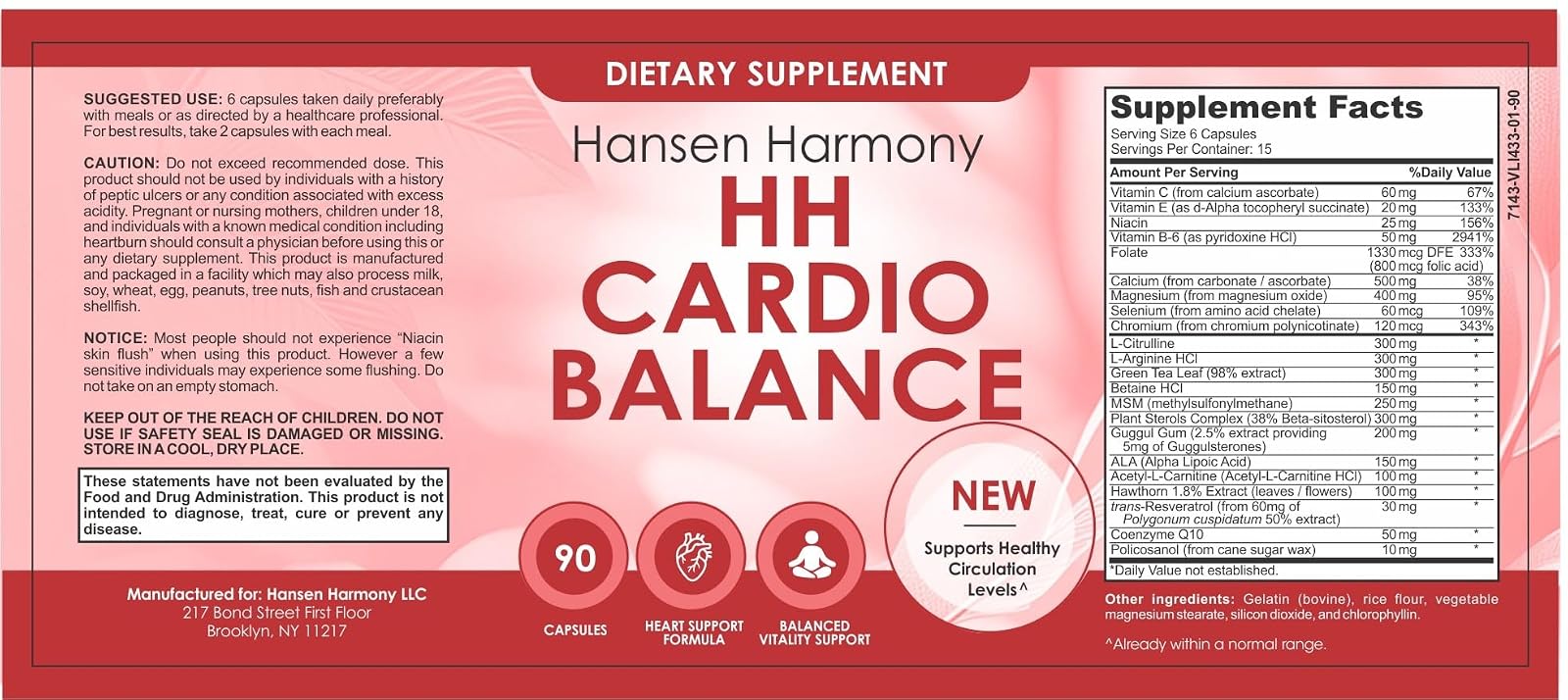 90 capsules for cardiovascular wellness