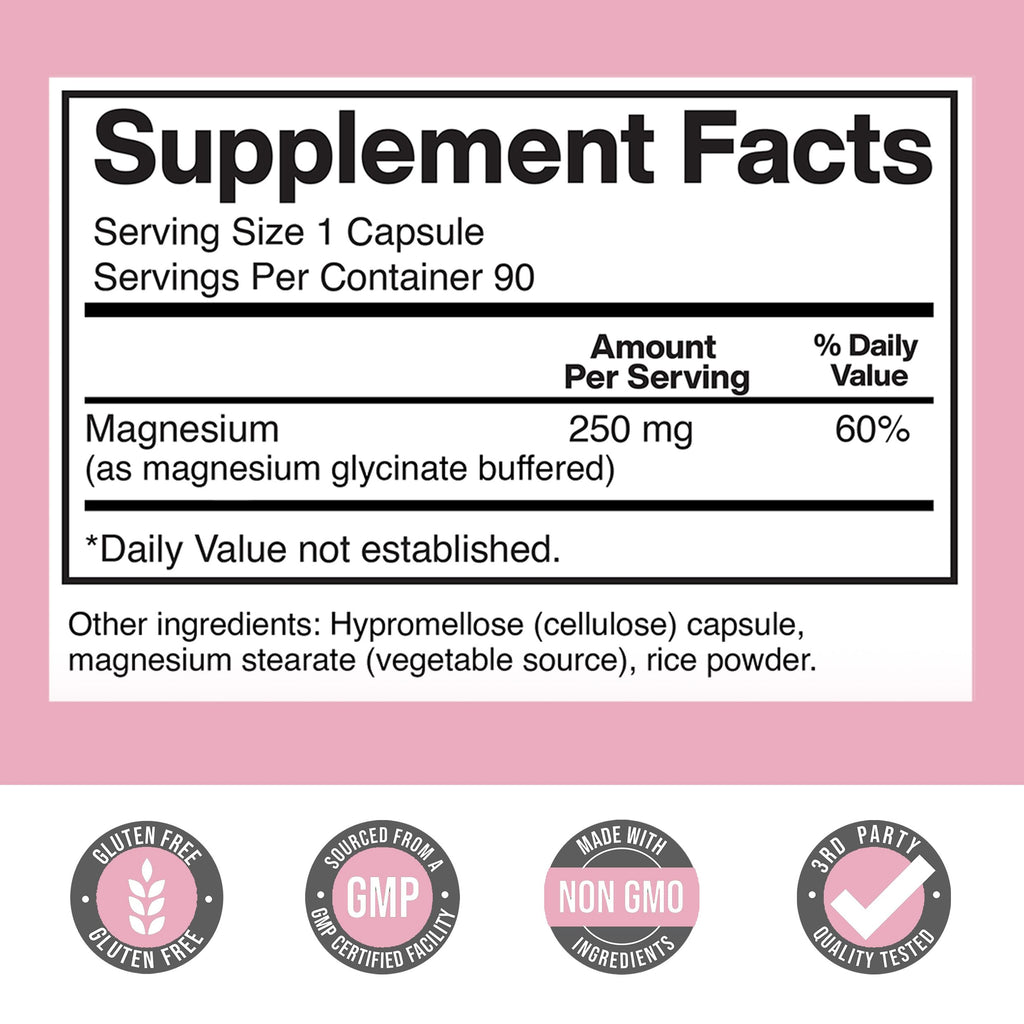 90 capsules for daily magnesium intake