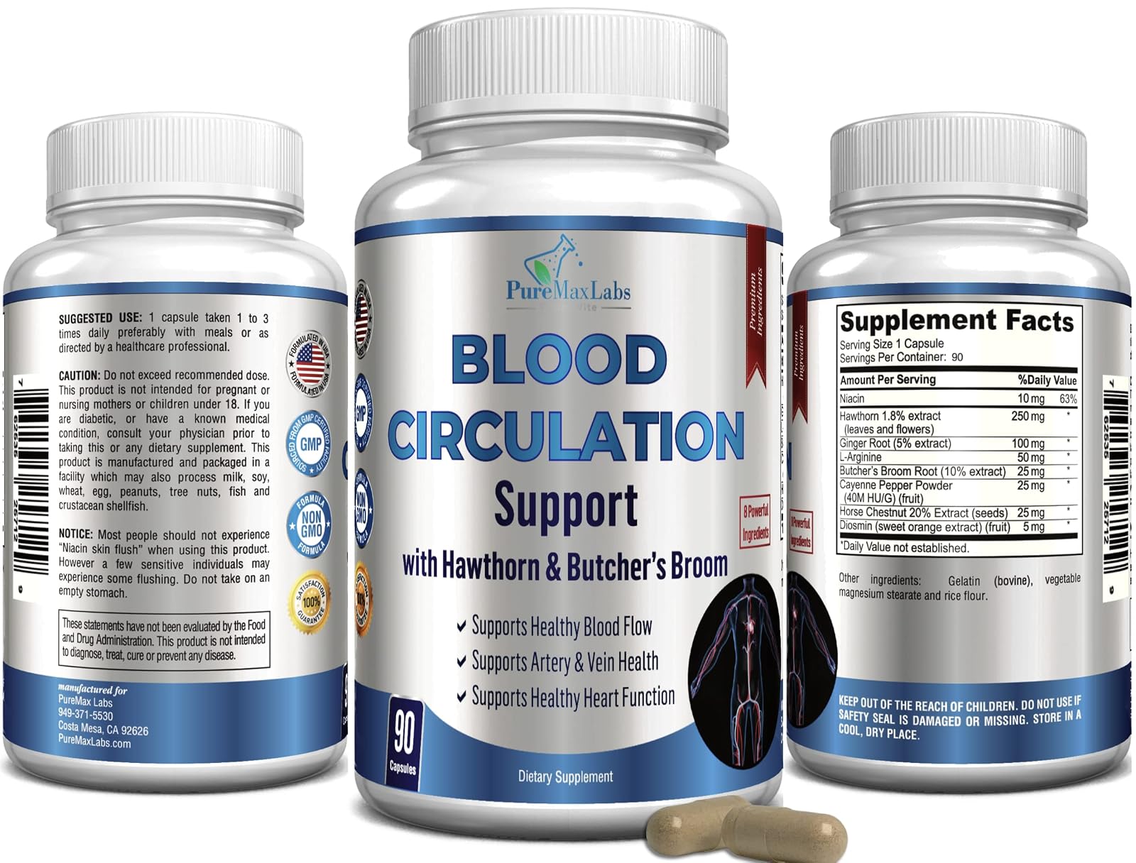 90 capsules for improved circulation
