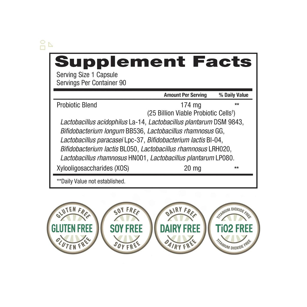 90 capsules of 50 billion CFU probiotics
