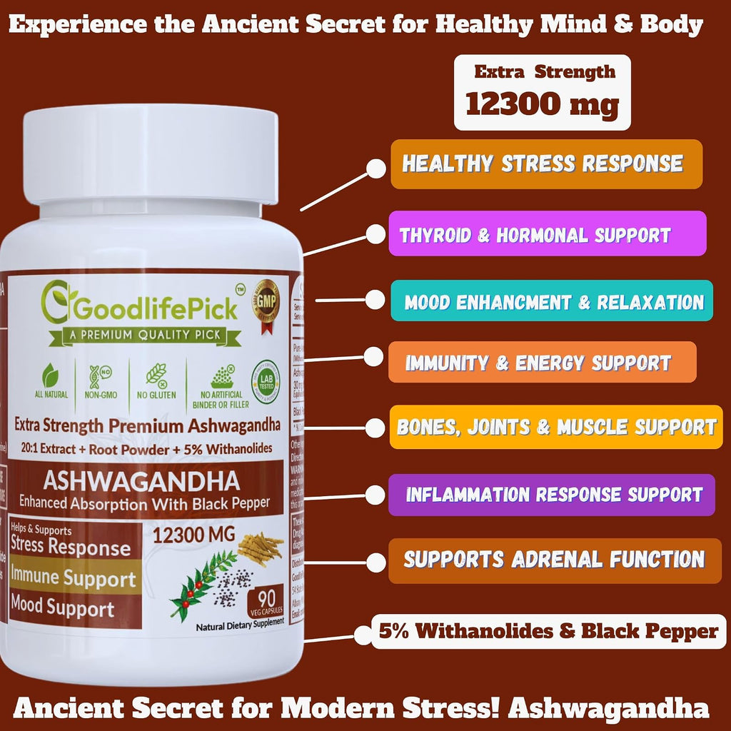 90 capsules of Ashwagandha extract