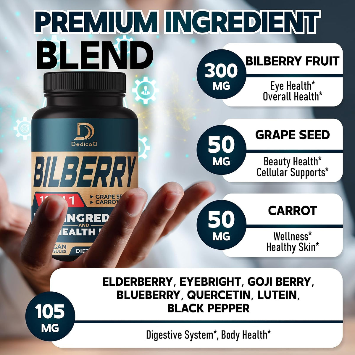 90 capsules of bilberry extract