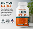 90 capsules of choline for daily use