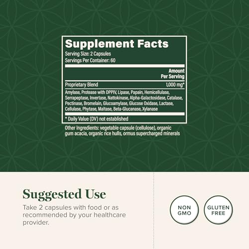 90 capsules of digestive enzymes for bloating relief
