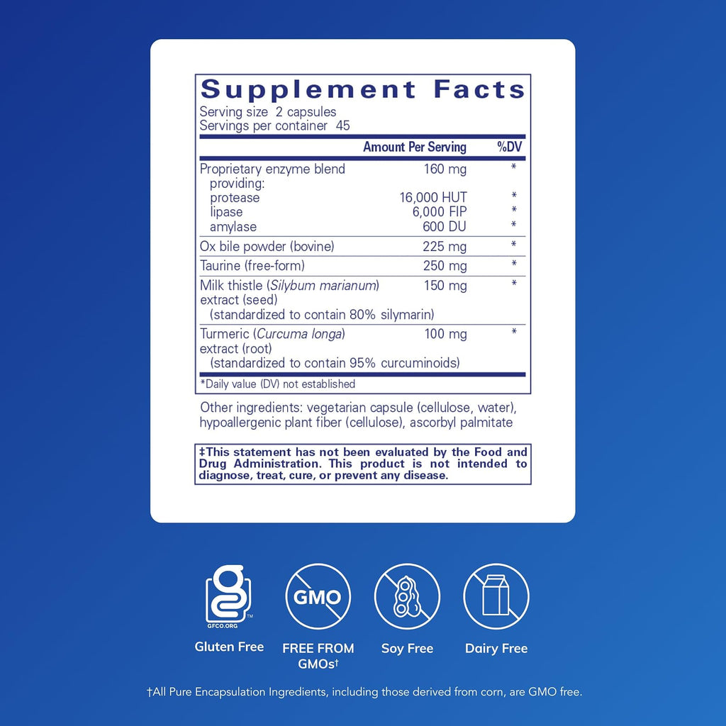 90 capsules of digestive enzymes support