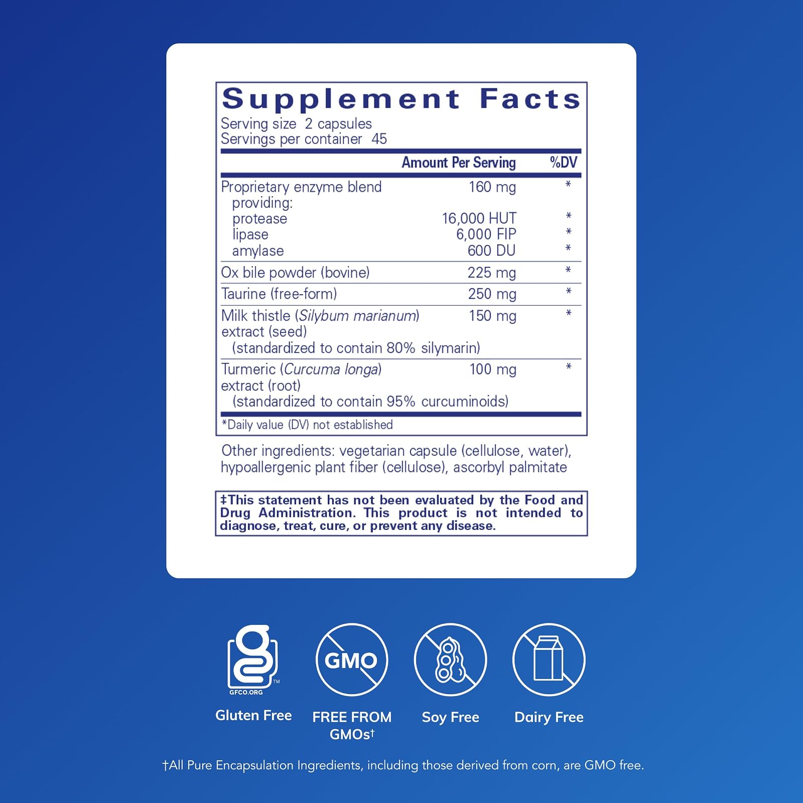 90 capsules of digestive enzymes support