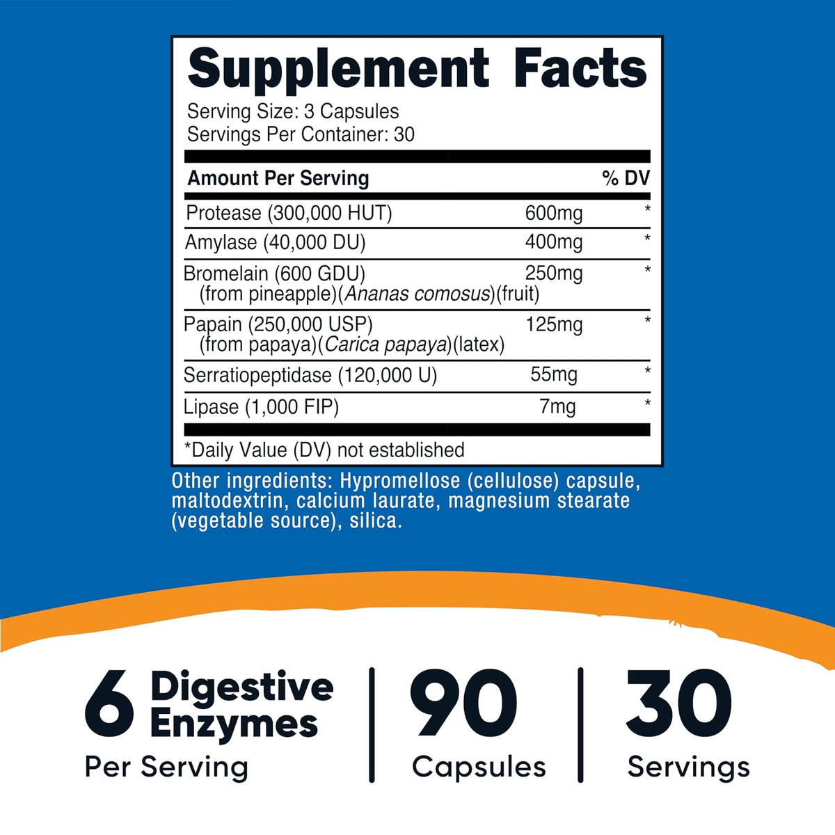 90 capsules of digestive support
