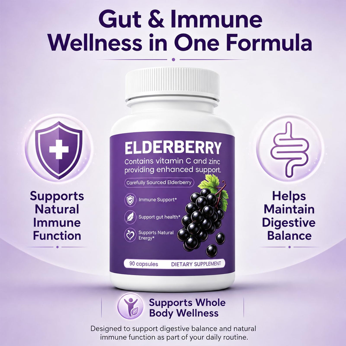 90 capsules of elderberry extract