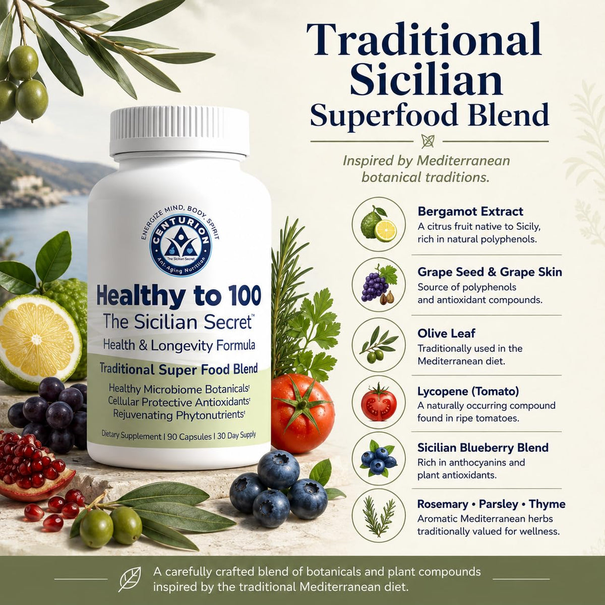 90 capsules of essential nutrients