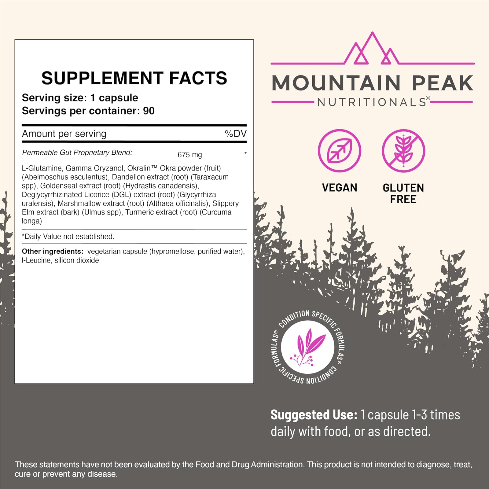 90 capsules of gut support