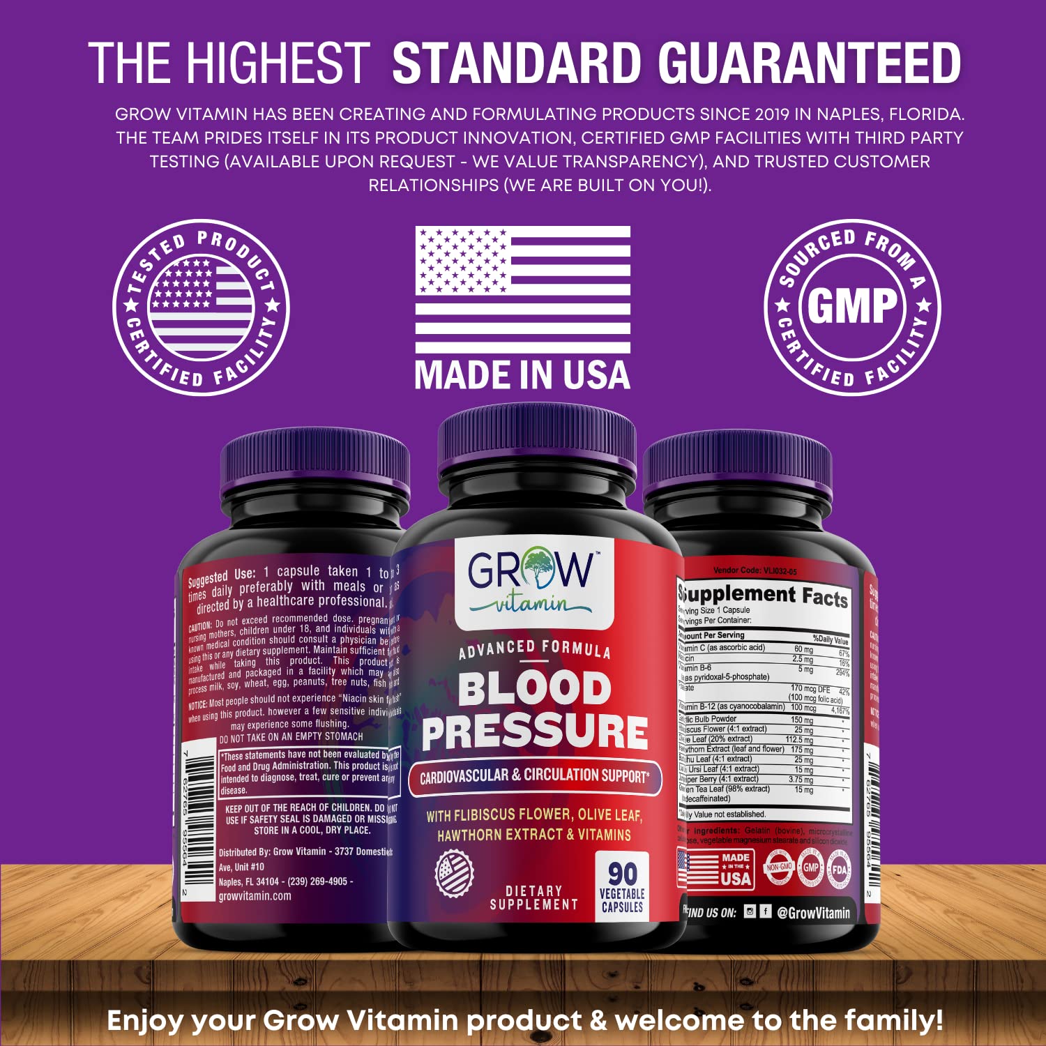 90 capsules of heart support vitamins