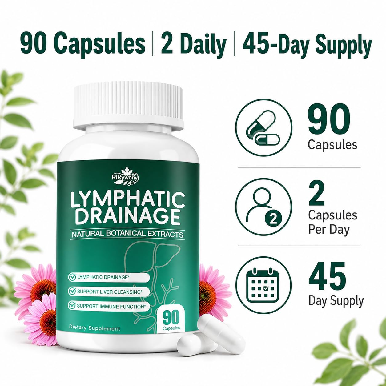 90 capsules of herbal wellness
