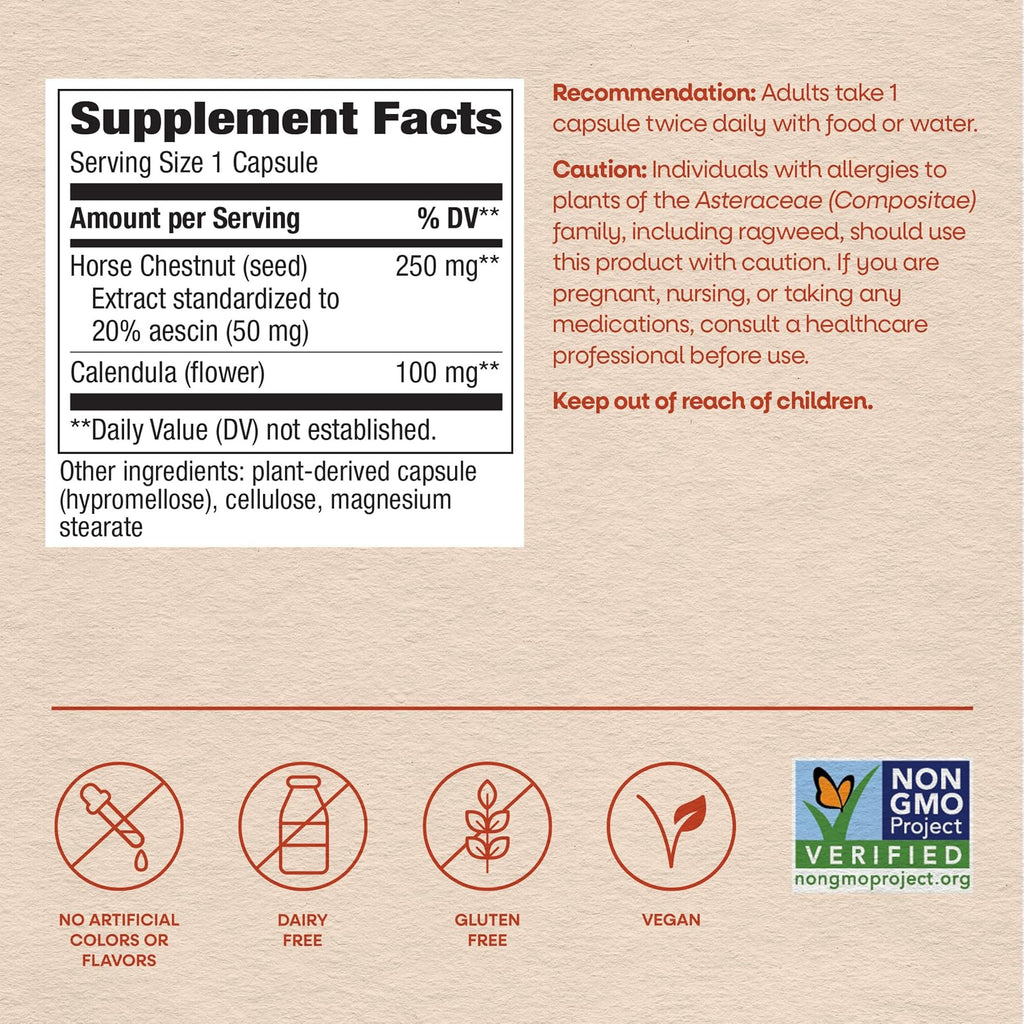90 capsules of horse chestnut extract